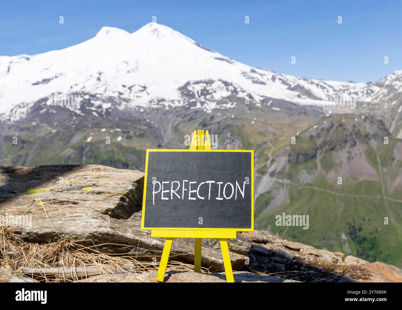 Perfection symbol. Concept word Perfection on beautiful chalk ...