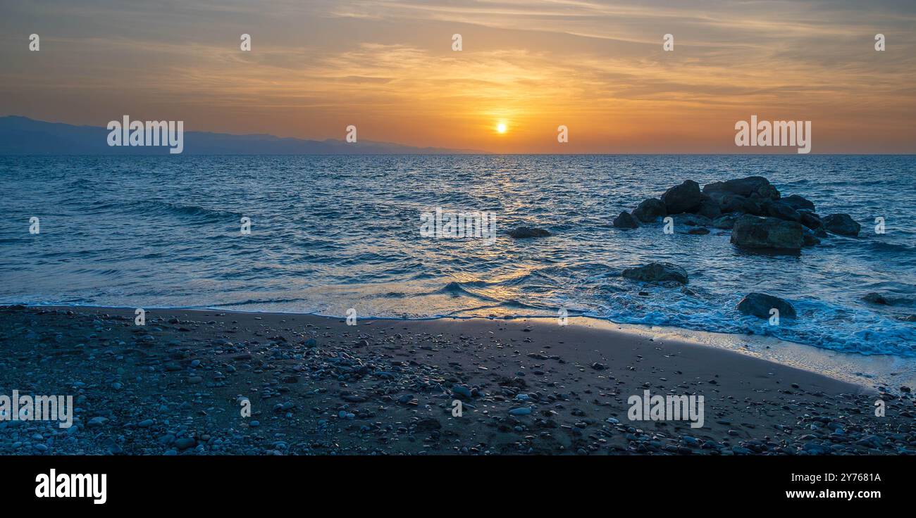 Amazing image of sunset in Cyprus Stock Photo - Alamy