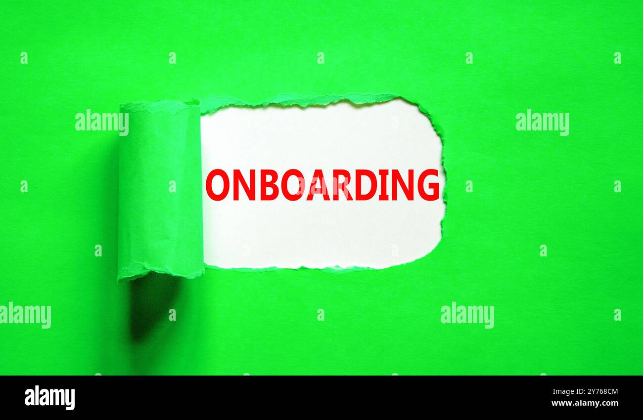 Onboarding success symbol. Concept word Onboarding on beautiful white ...