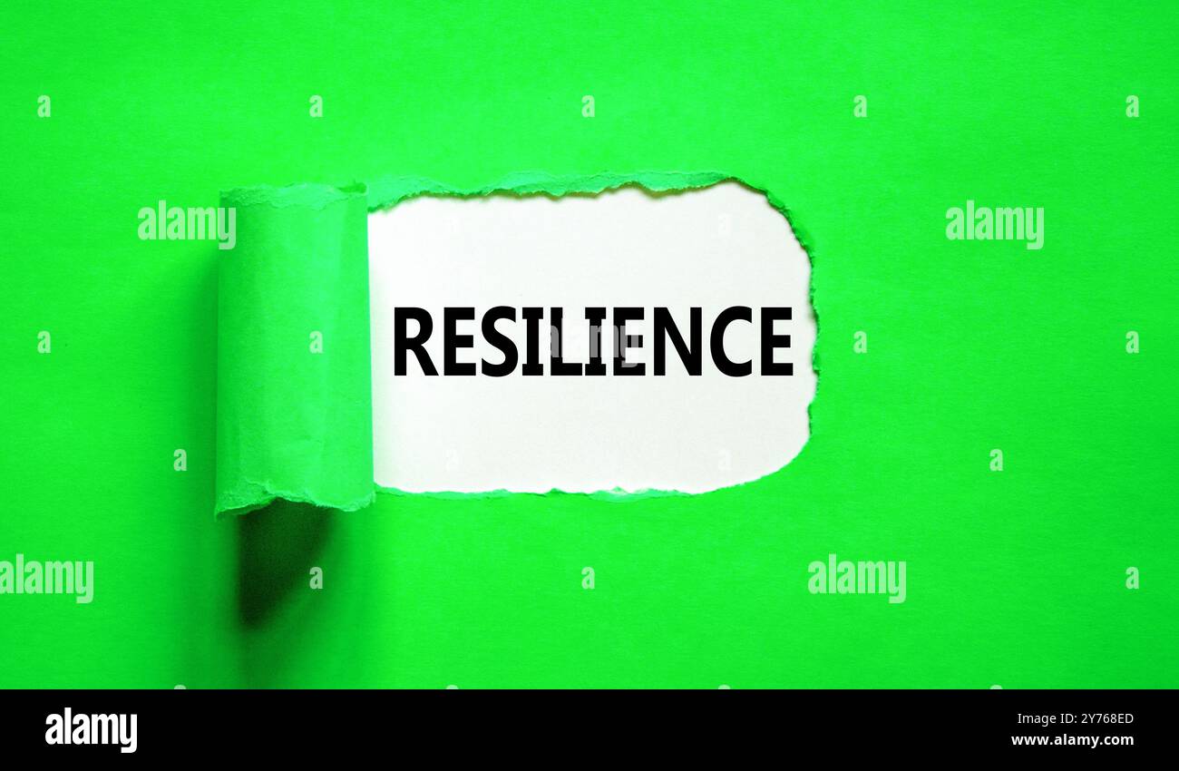Resilience symbol. Concept word Resilience on beautiful white paper ...