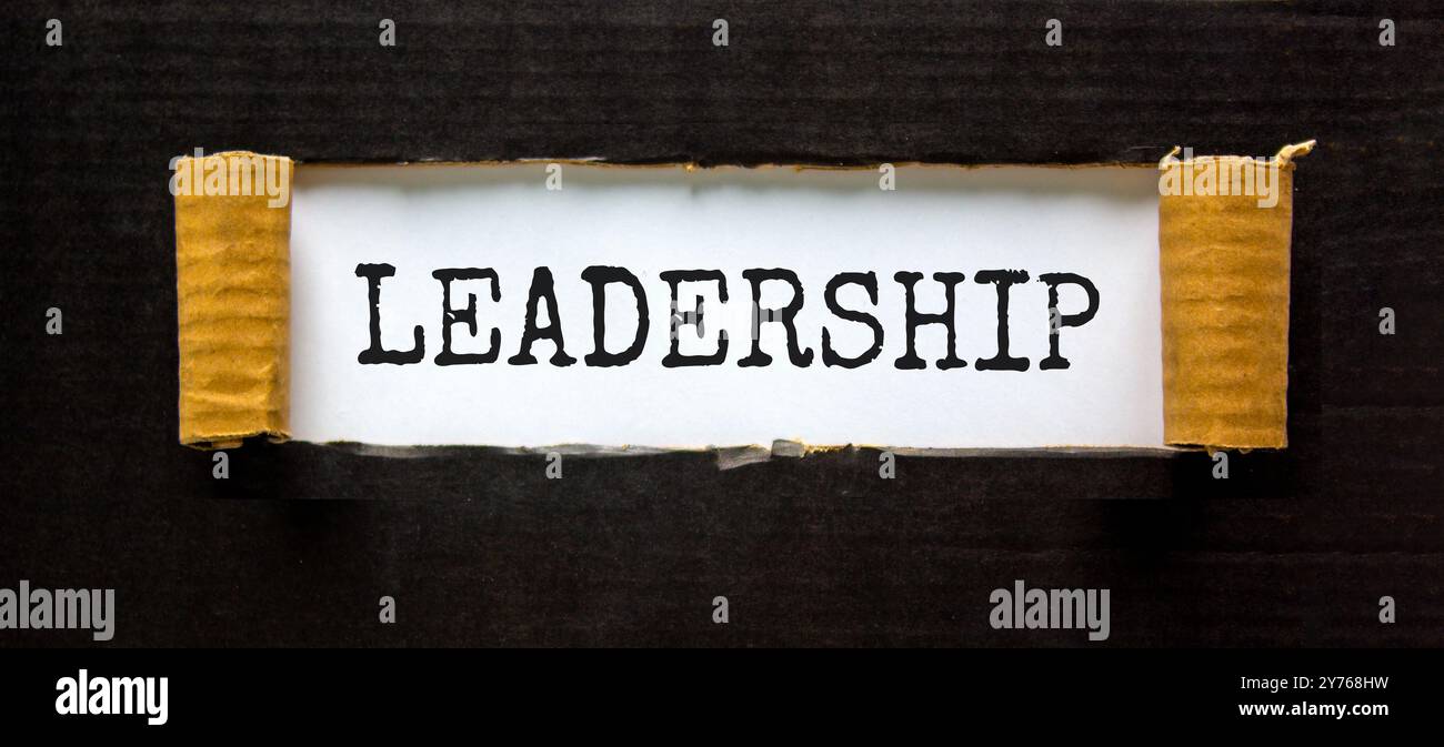 Leadership symbol. Concept word Leadership on beautiful white paper ...