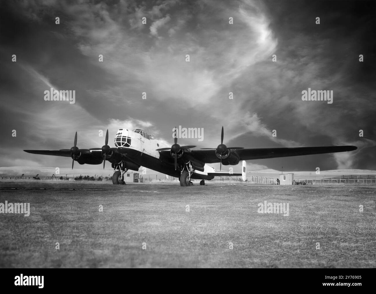 The Avro Type 694 Lincoln, a British four-engined heavy bomber ...