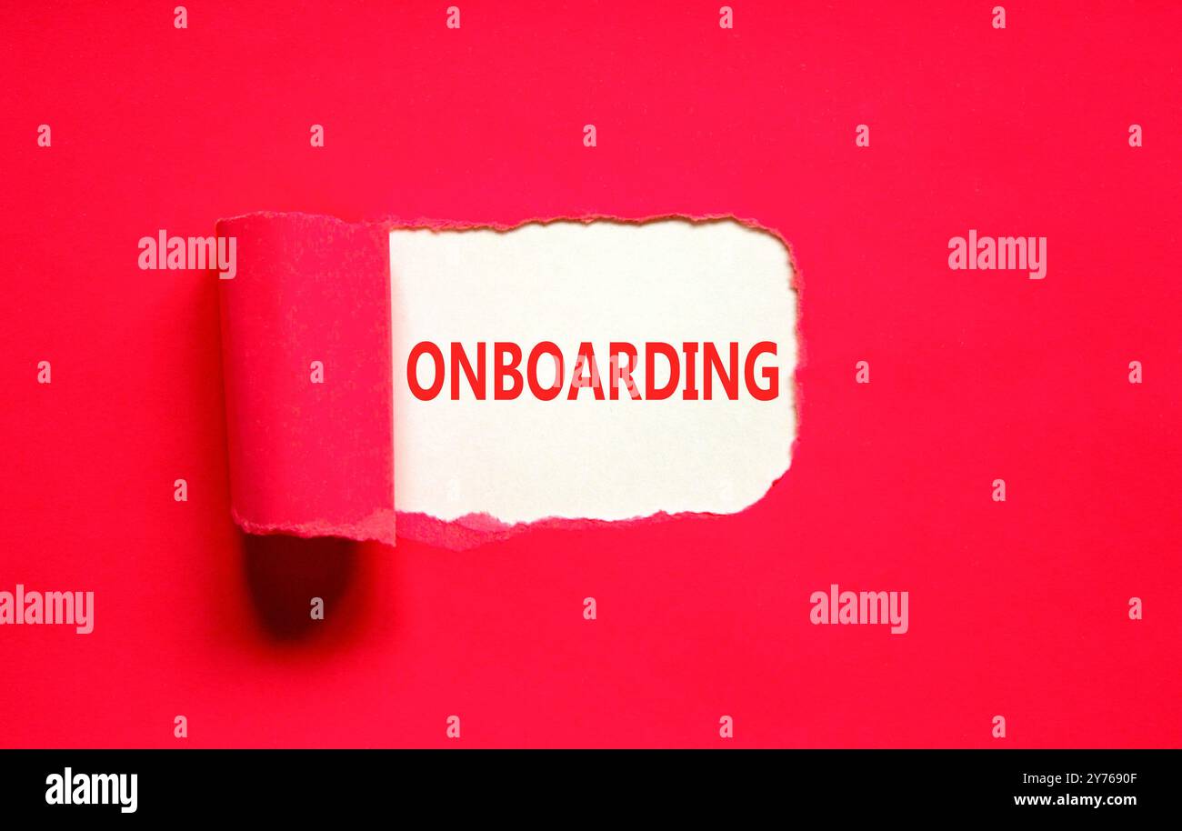 Onboarding success symbol. Concept word Onboarding on beautiful white ...