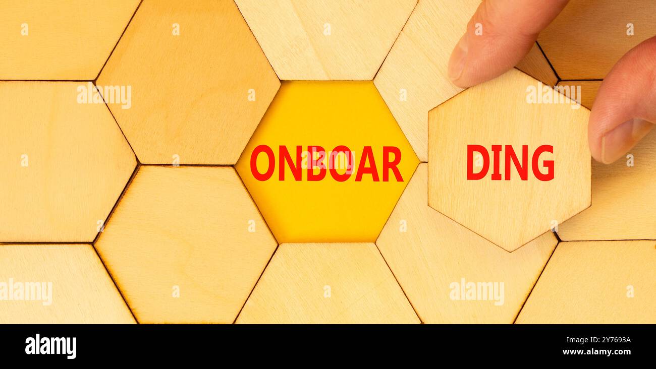 Onboarding success symbol. Concept word Onboarding on beautiful wooden ...