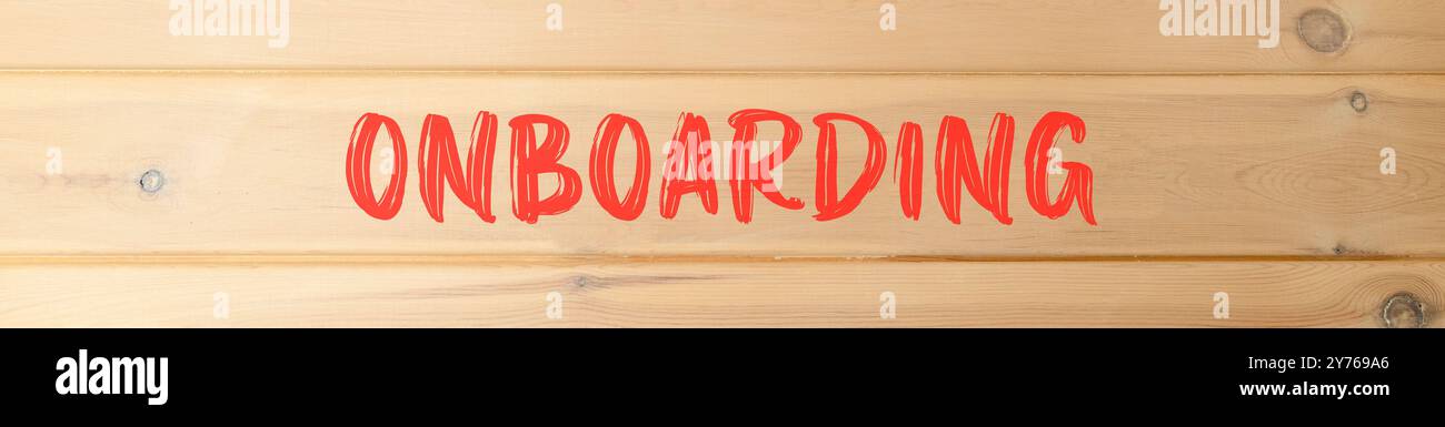 Onboarding success symbol. Concept word Onboarding on beautiful wooden ...