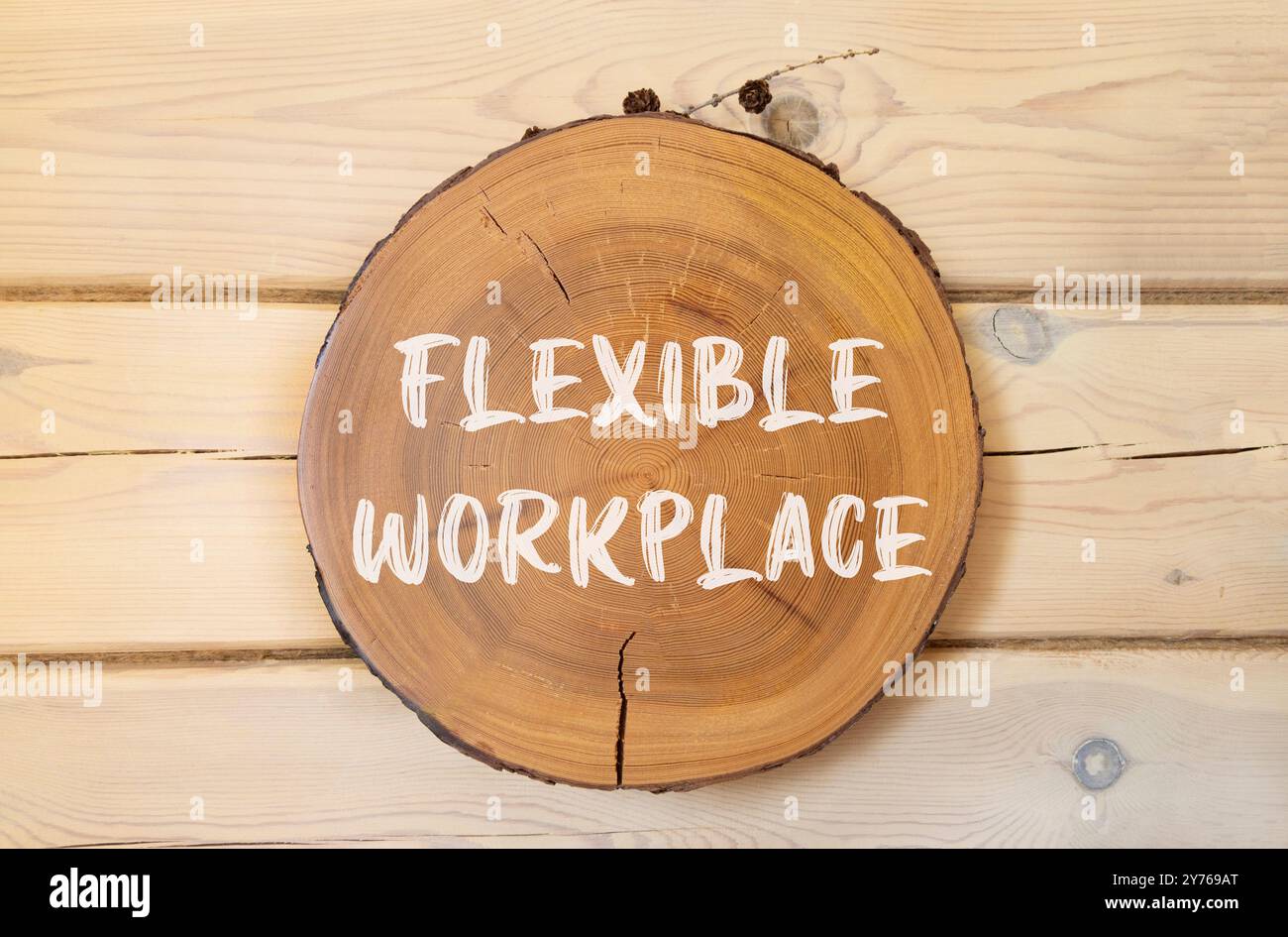Flexible workplace symbol. Concept words Flexible workplace on ...
