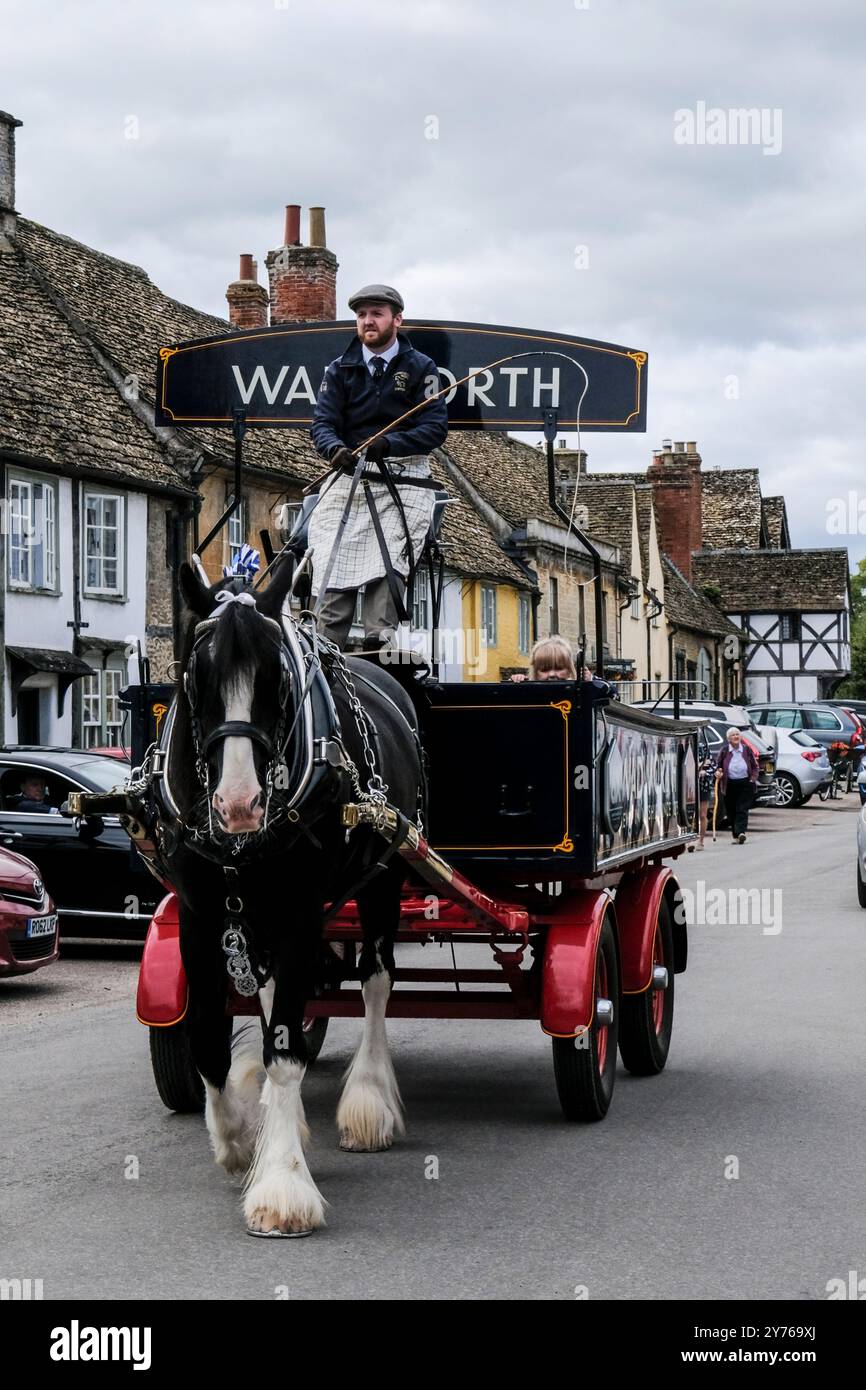 Lacock;, UK. 28th Sep, 2024. Traditional Beer Delivery. The Red Lion ...
