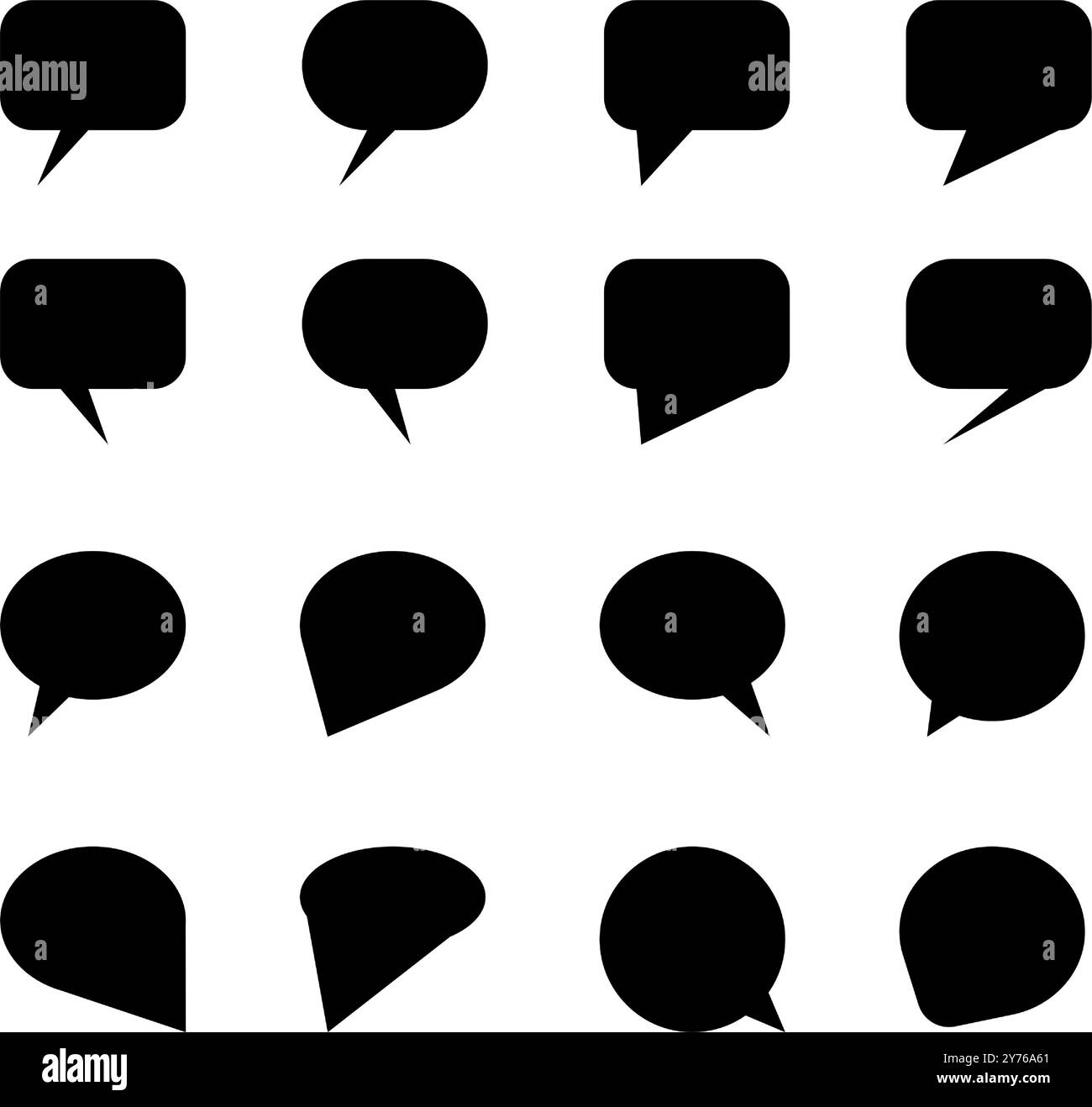 Comic callout shapes Black and White Stock Photos & Images - Alamy