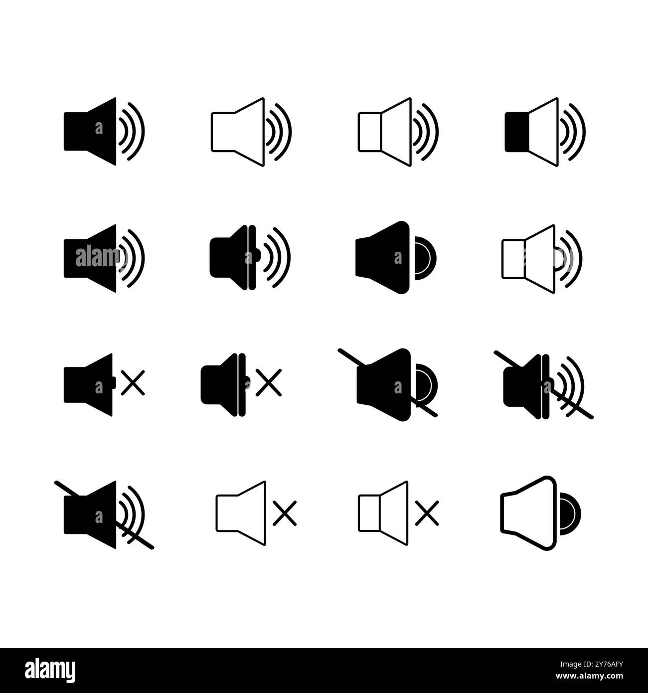 Speaker Volume Loudspeaker icon set vector Stock Vector Image & Art - Alamy
