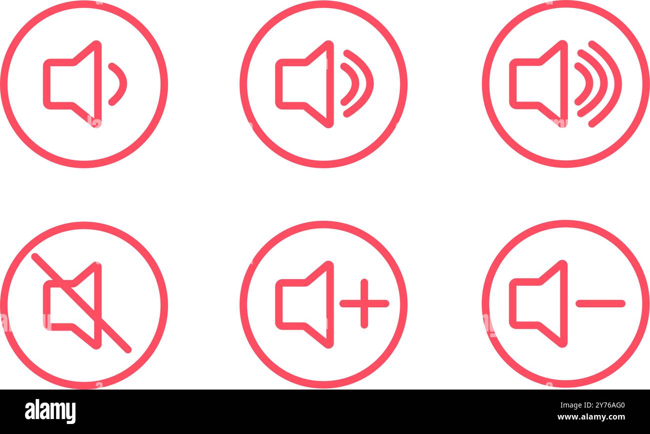 Flat Sound Volume Icon Set Vector Stock Vector Image & Art - Alamy