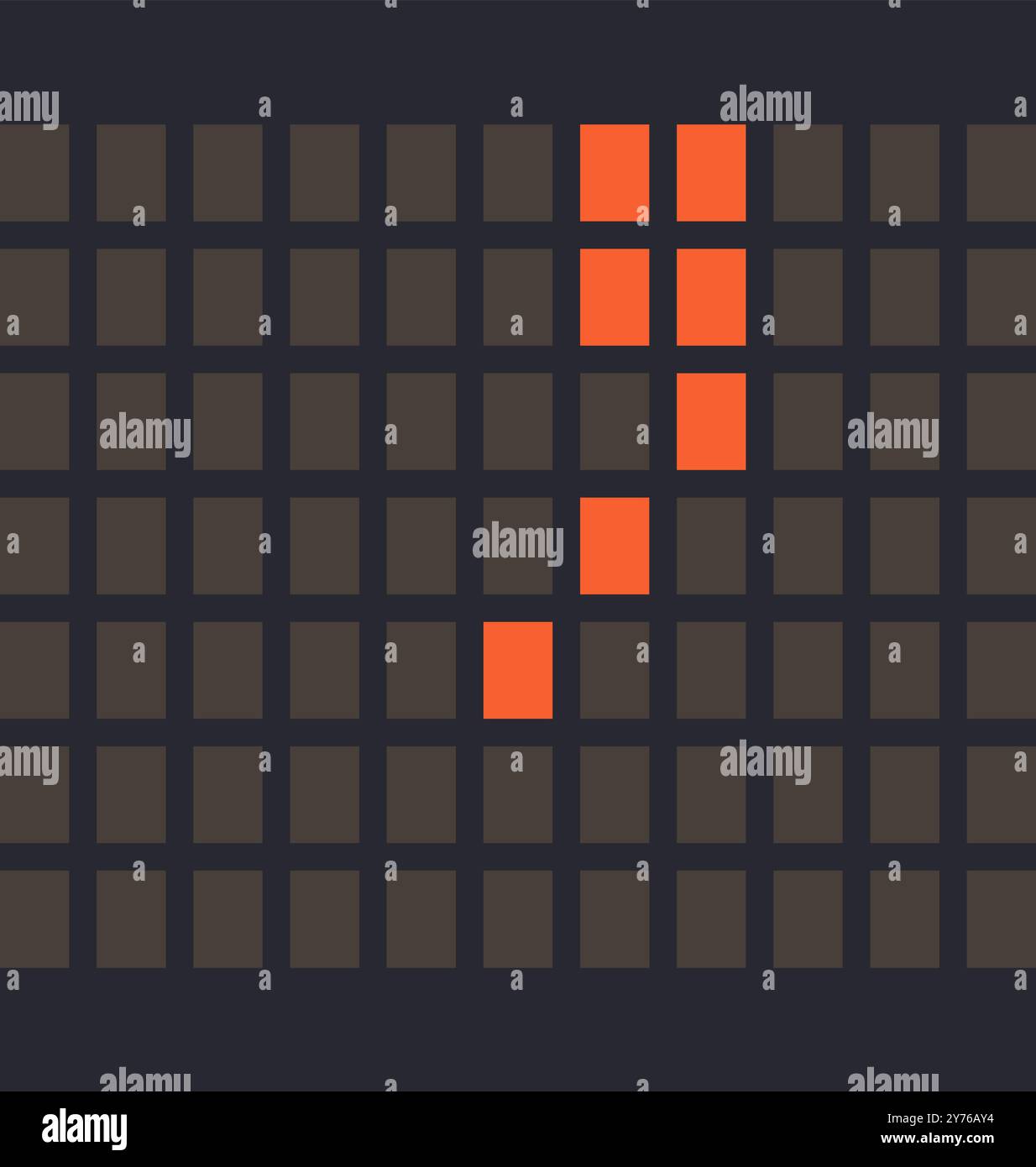 Letter Symbol Apostrophe Led orange color and a dark background, Vector ...