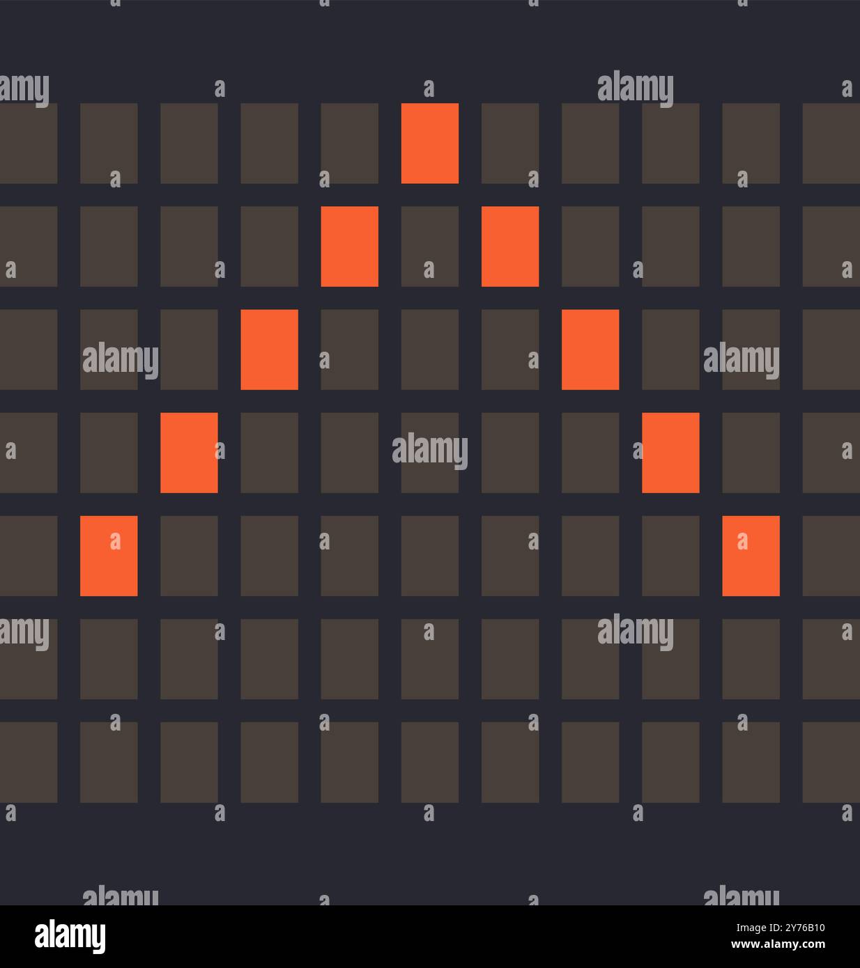 Letter Symbol Circumflex Led orange color and a dark background, Vector ...