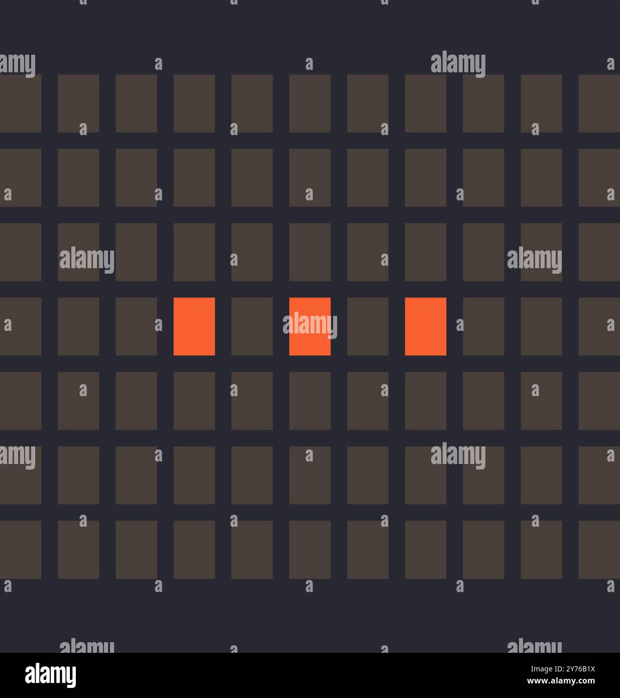 Letter Symbol Ellipsis Led orange color and a dark background, Vector ...