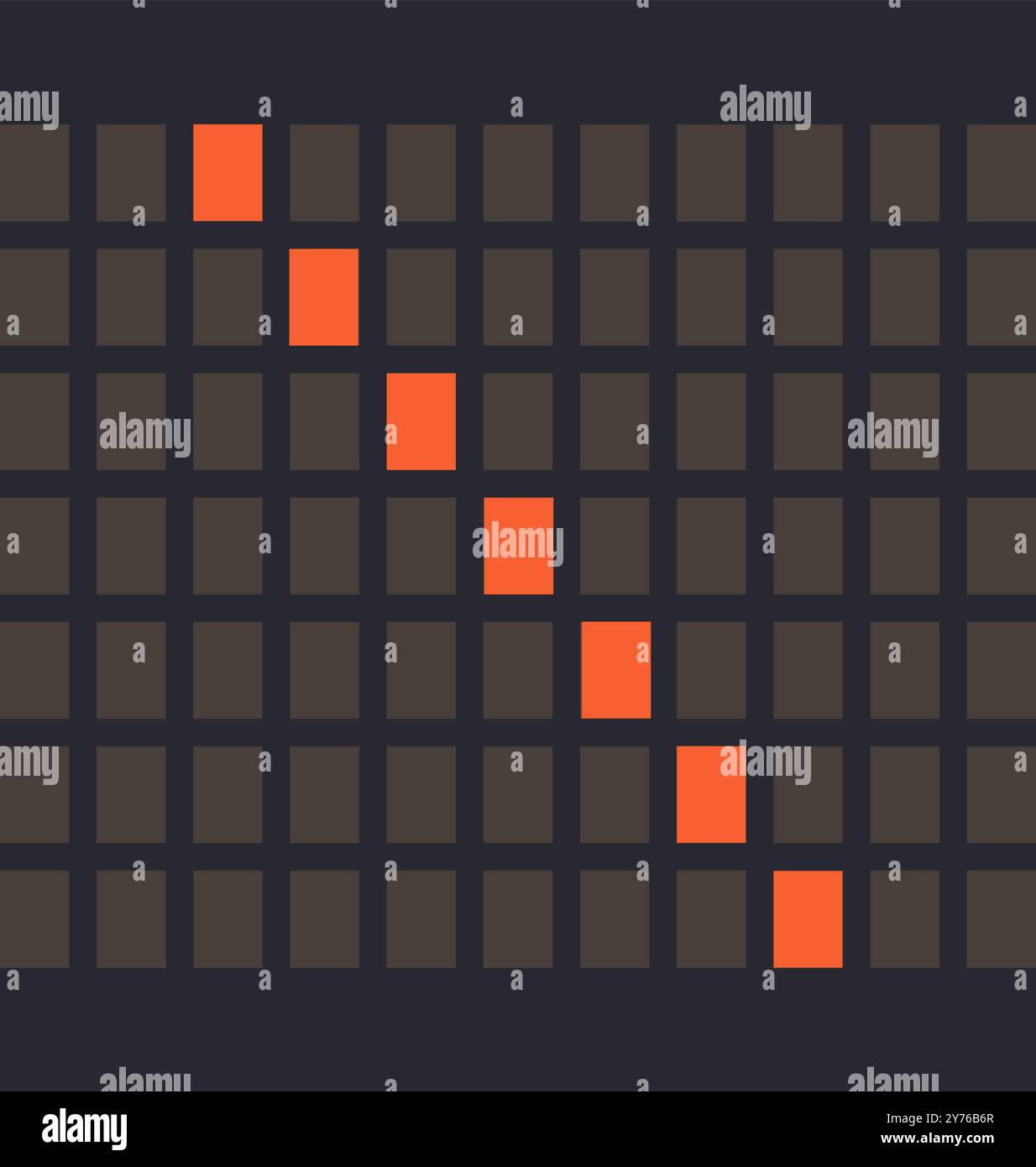 Letter Symbol Backslash Led orange color and a dark background, Vector ...