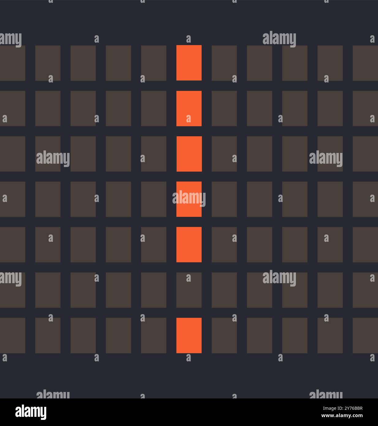 Letter Symbol Exclamation Mark Led orange color and a dark background ...