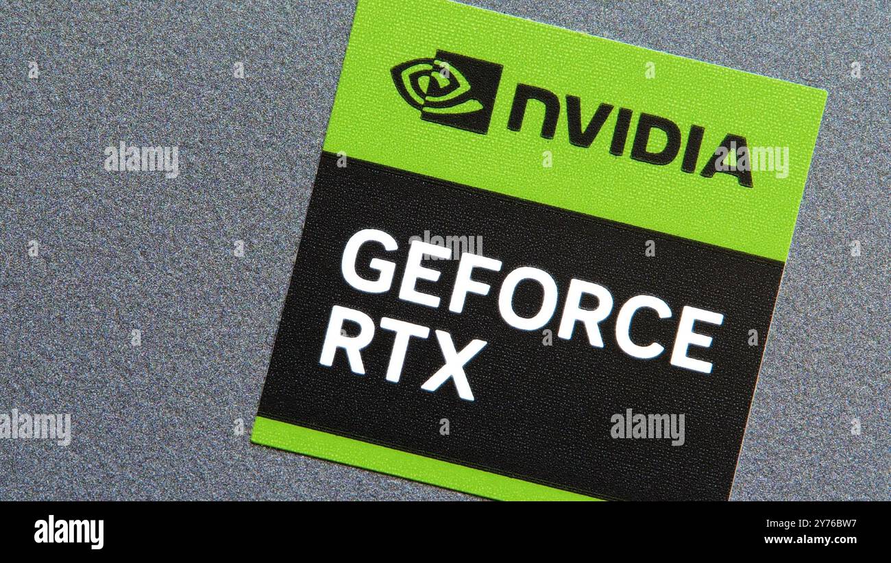 NVIDIA GeForce RTX GPU graphics card series model manufacturer sticker ...