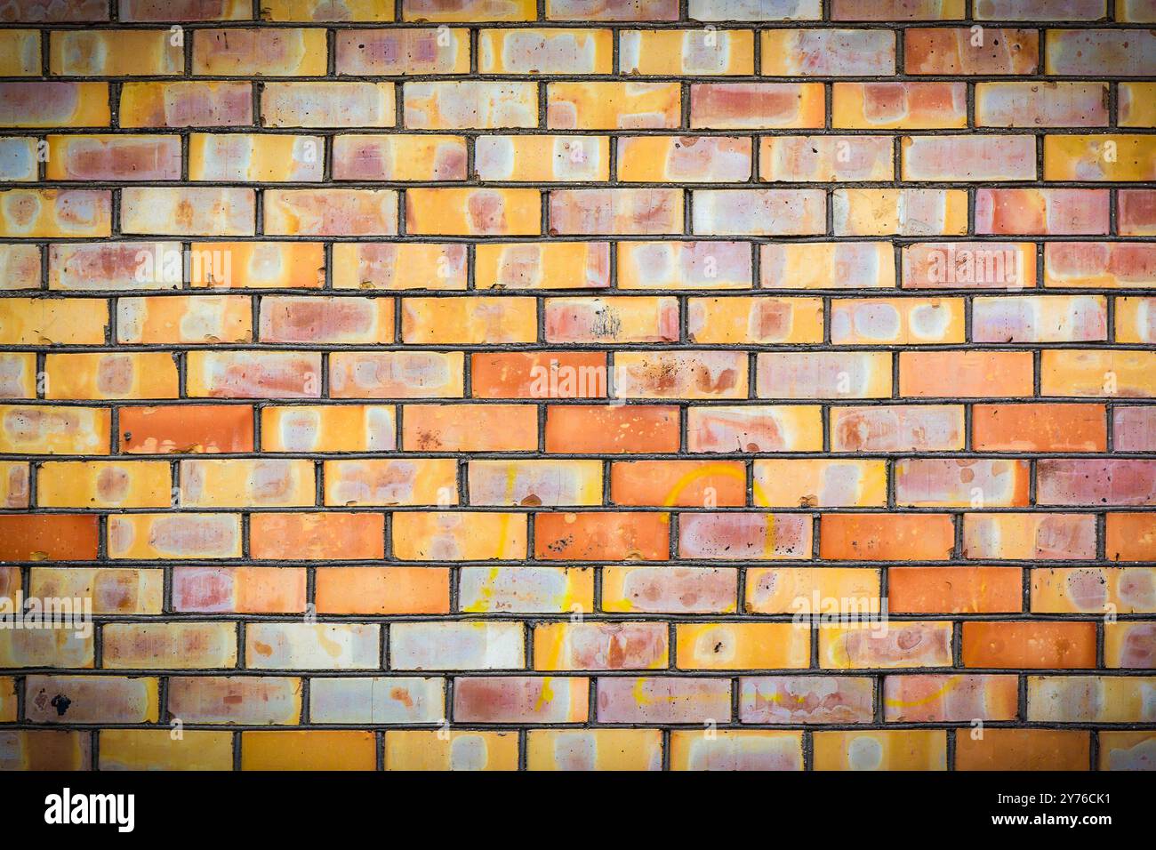 Modern yellow brick wall texture for background Stock Photo - Alamy