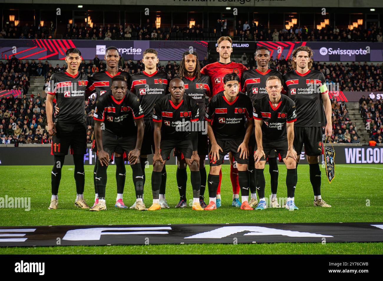 Herning, Denmark. 25th, September 2024. The starting-11 of FC ...