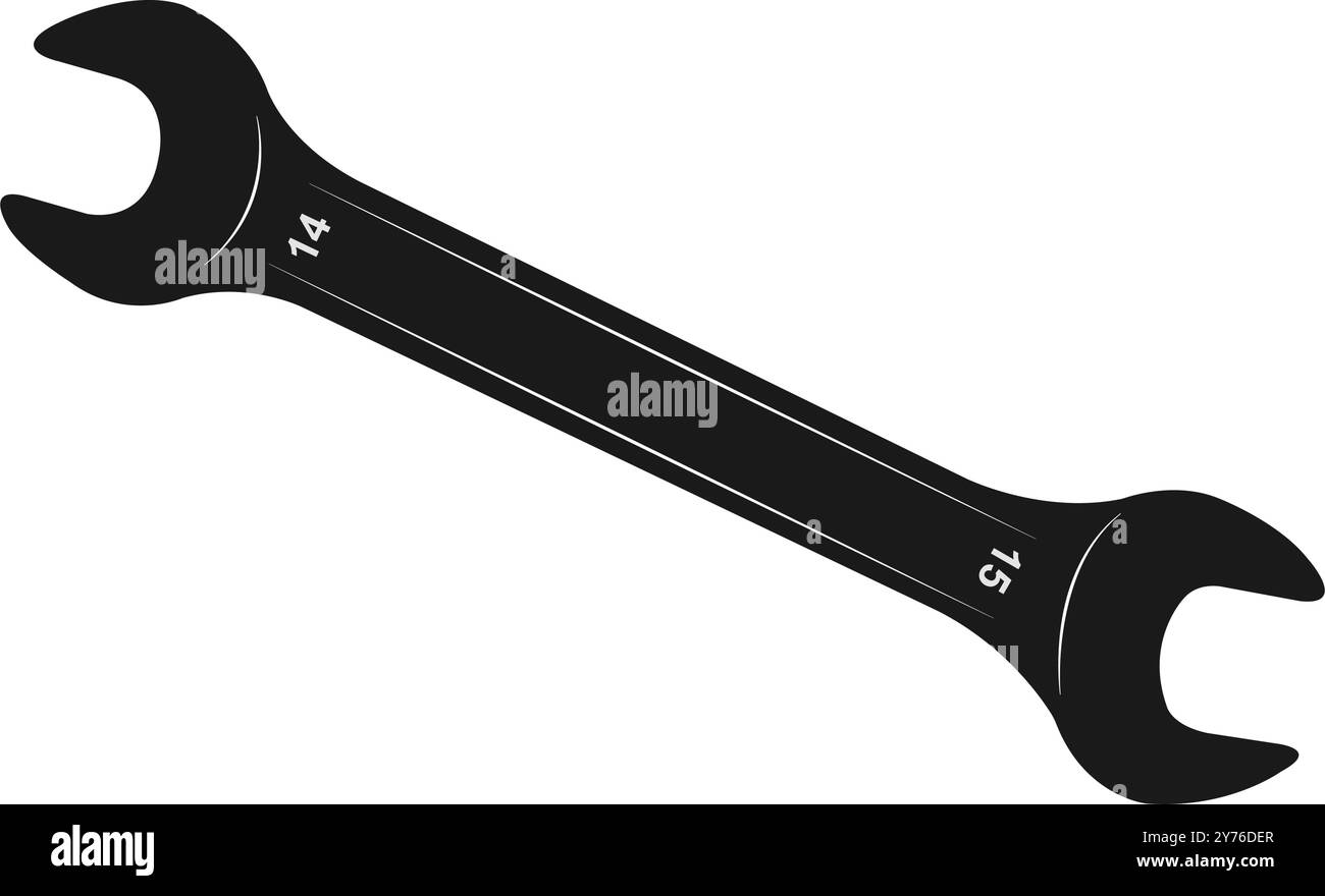 Double Open Ended Wrench Stock Vector Image & Art - Alamy