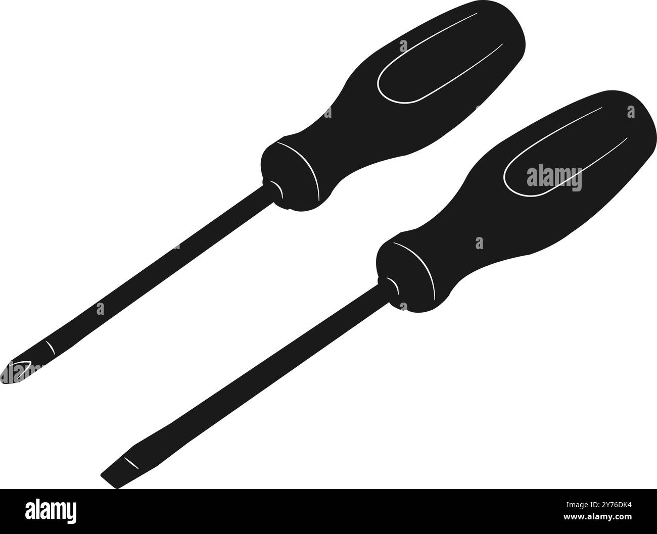 Flat and Cross Head Screwdriver Stock Vector Image & Art - Alamy