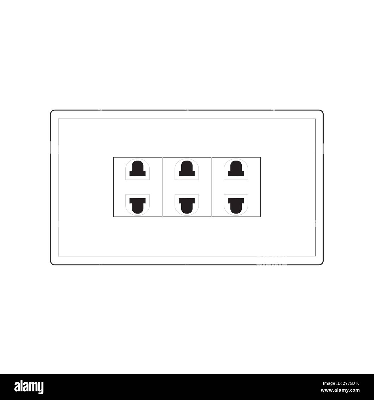 three power plug sockets wall for philippines Stock Vector Image & Art ...