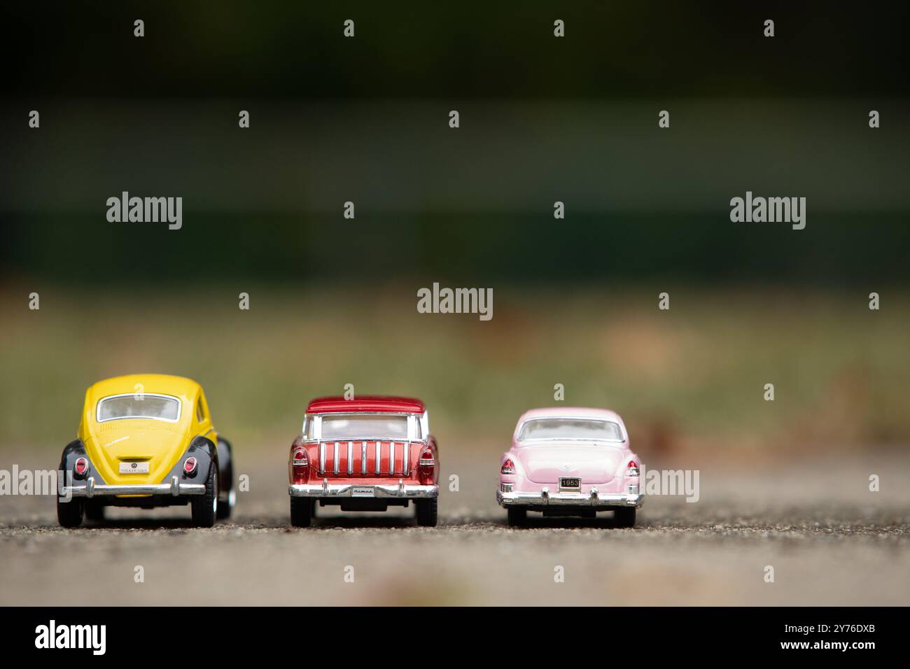 Woodbridge, New Jersey - September 27, 2024: Three diecast toy cars, a ...
