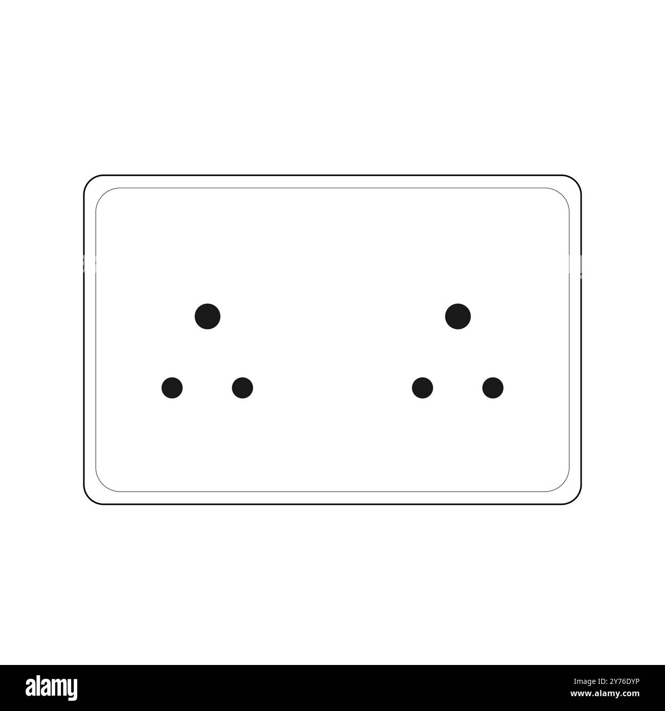 Power plug double Socket Outlet type K, Outline style Vector ...