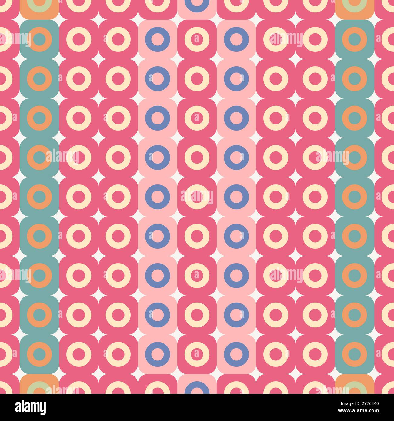 seamless pattern rounded rectangle mixed donut shape pastel shades color, illustrations vector ...