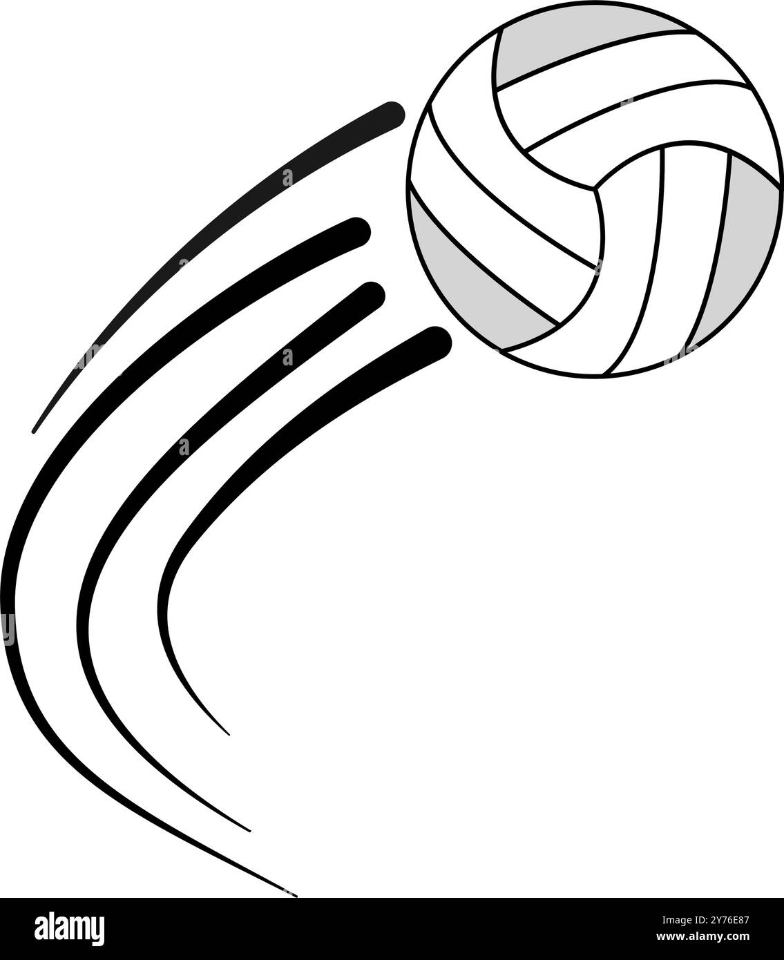 volleyball speed outline icon and Hand drawn, vector illustration Stock ...