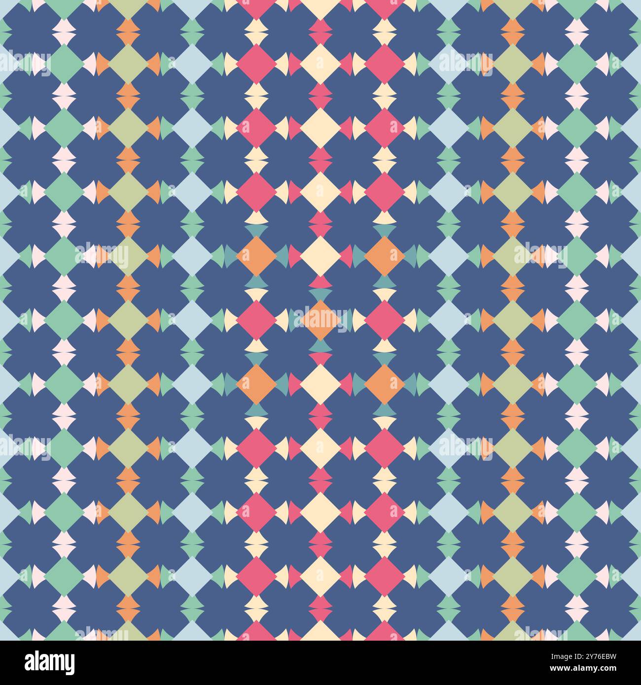 seamless pattern diamond and cog modified shape pastel shades color ...