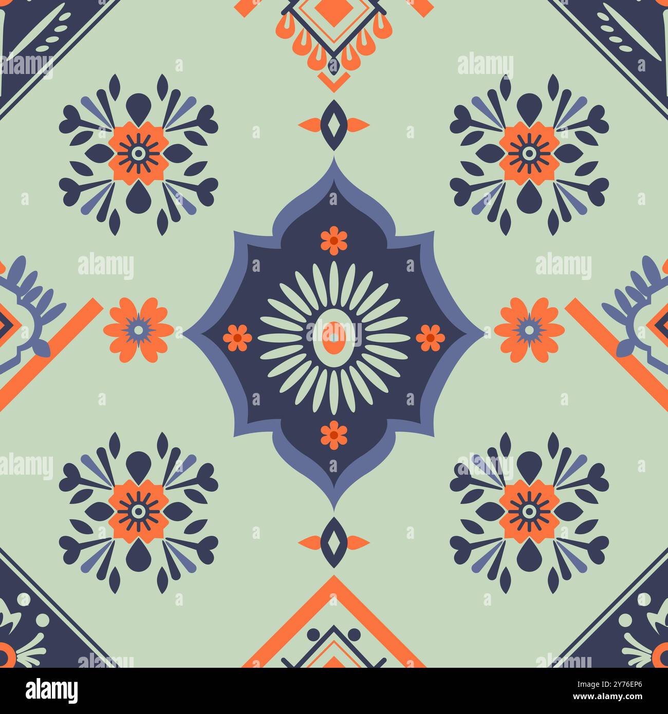 Traditional Palestinian embroidery motif in a seamless pattern design ...