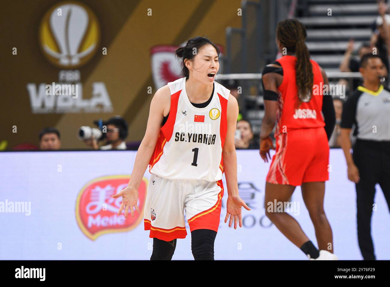 Chengdu, China. 28 September, 2024. Sichuan Yuanda Meile vs Fujitsu Red ...