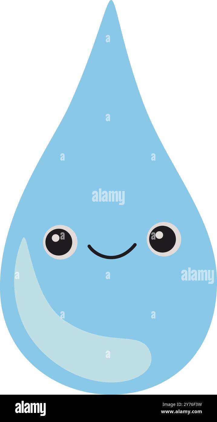 Cute drop with smiling face Stock Vector Image & Art - Alamy