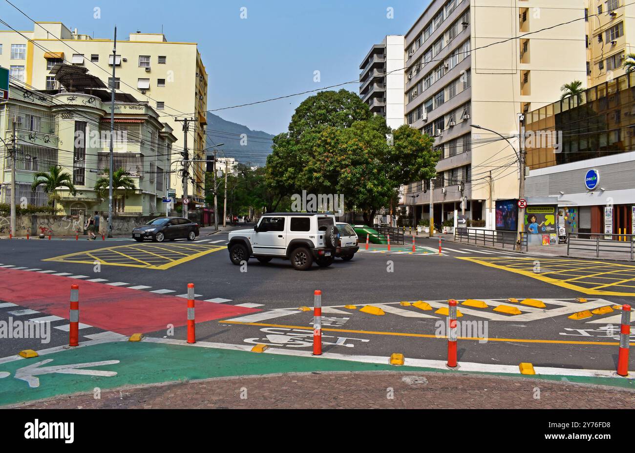 RIO DE JANEIRO, BRAZIL - September 8, 2024: Typical street on Tijuca ...