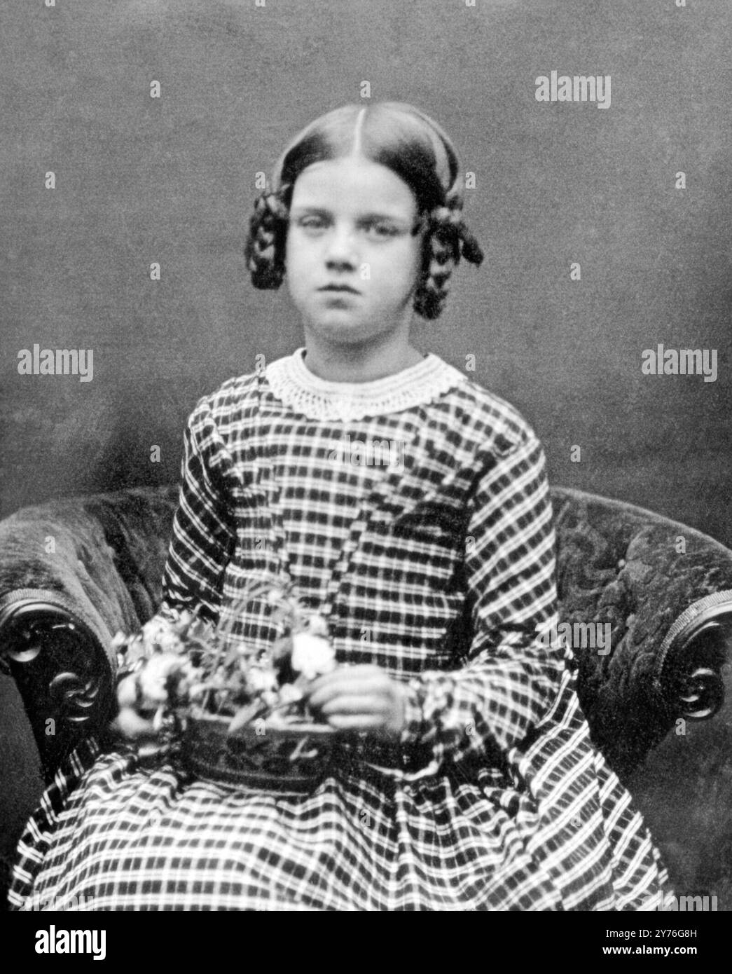 Annie Darwin, daughter of Charles and Emma Darwin. Daguerrotype taken ...