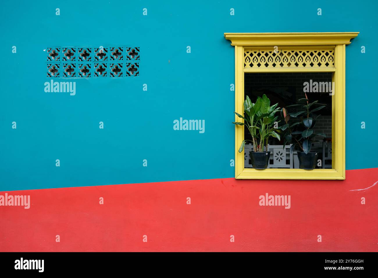 traditional colourful window in guatape, Colombia Stock Photo - Alamy