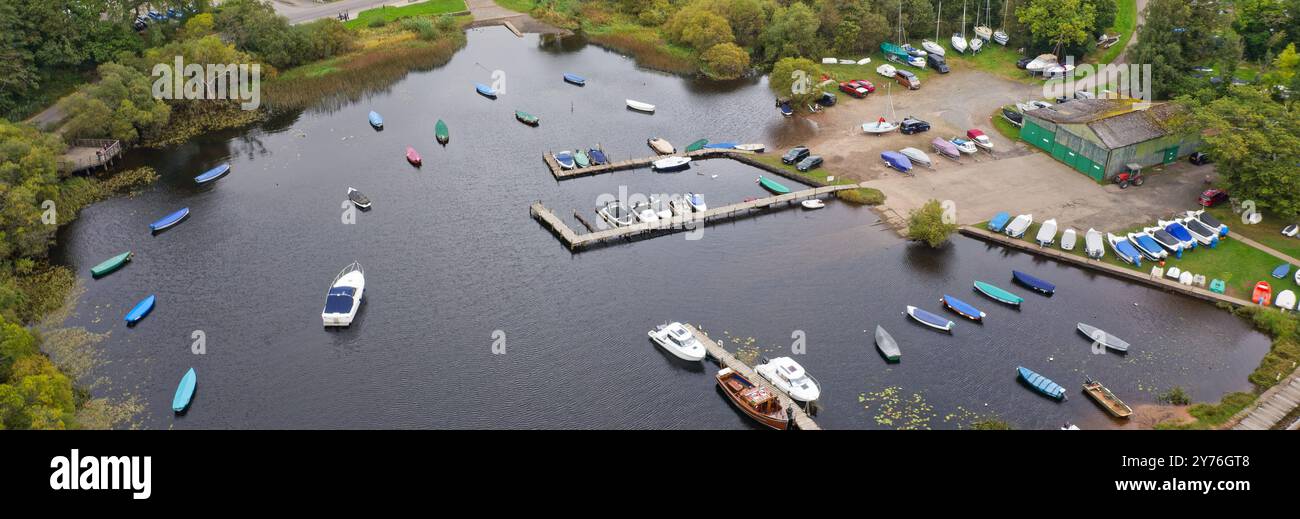 Aerial view of Balmaha Scottish village at Loch Lomond Stock Photo - Alamy