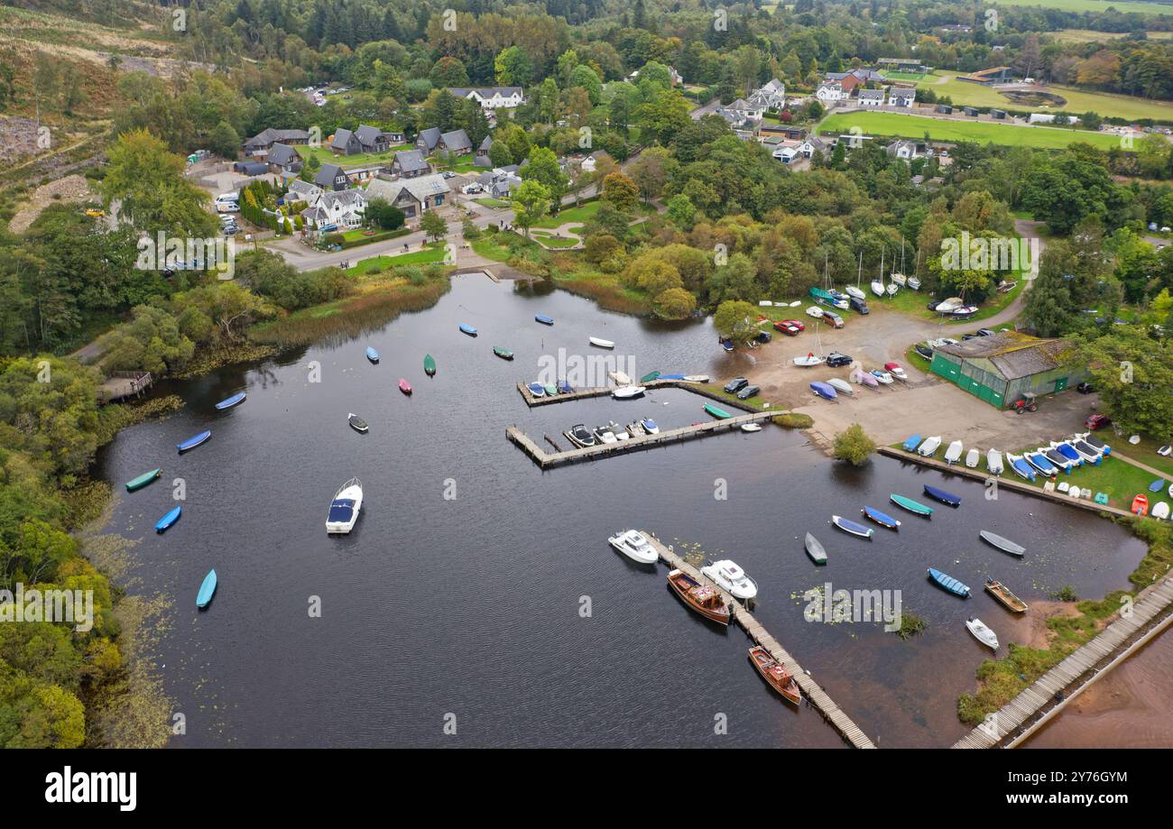 Aerial view of Balmaha Scottish village at Loch Lomond Stock Photo - Alamy