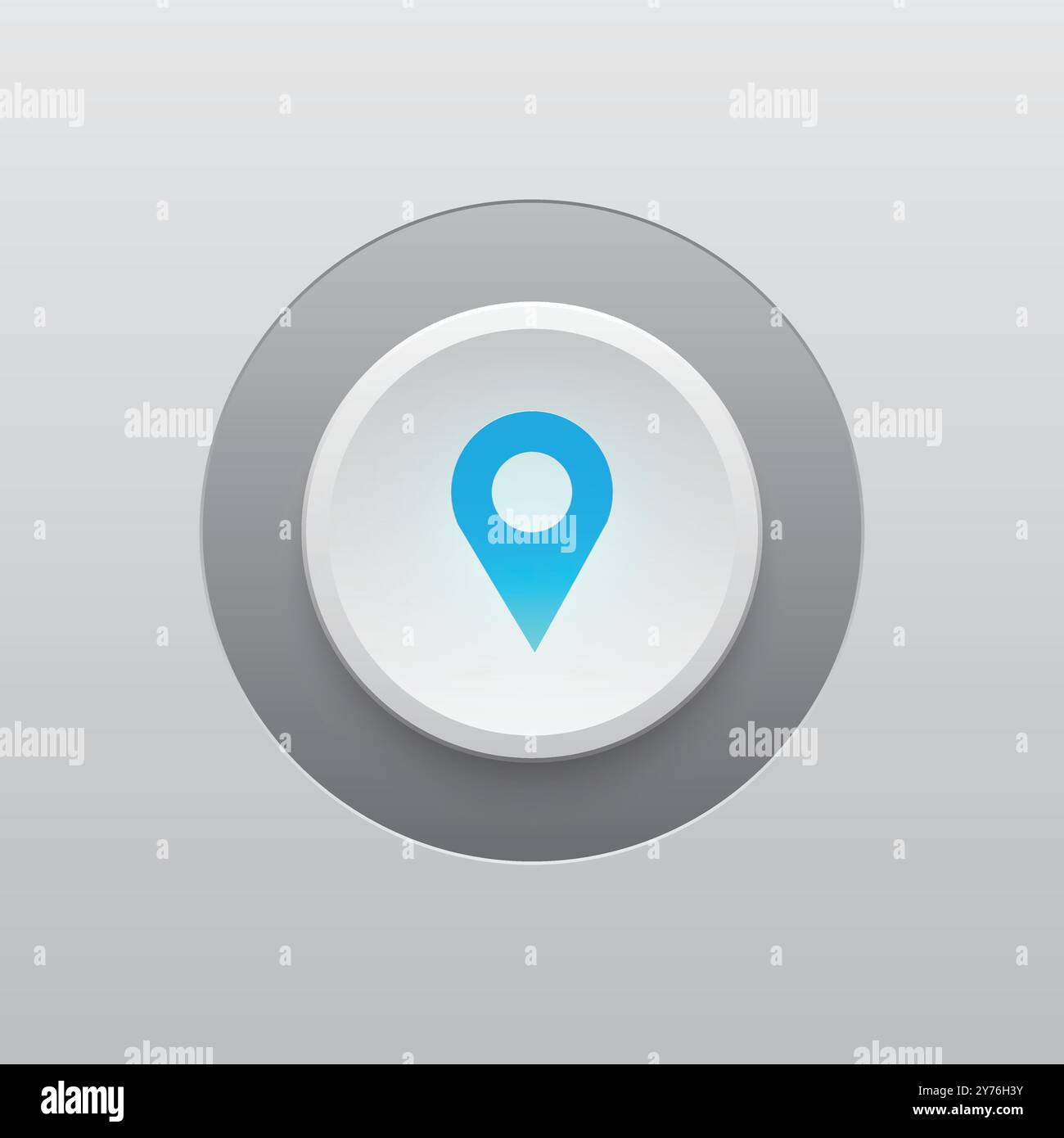 Location Pin Modern Button and LED Light Stock Vector Image & Art - Alamy