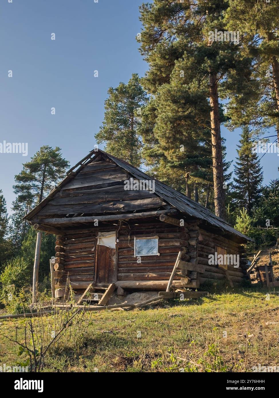 Rustic Stone House in Nature Stock Photo - Alamy