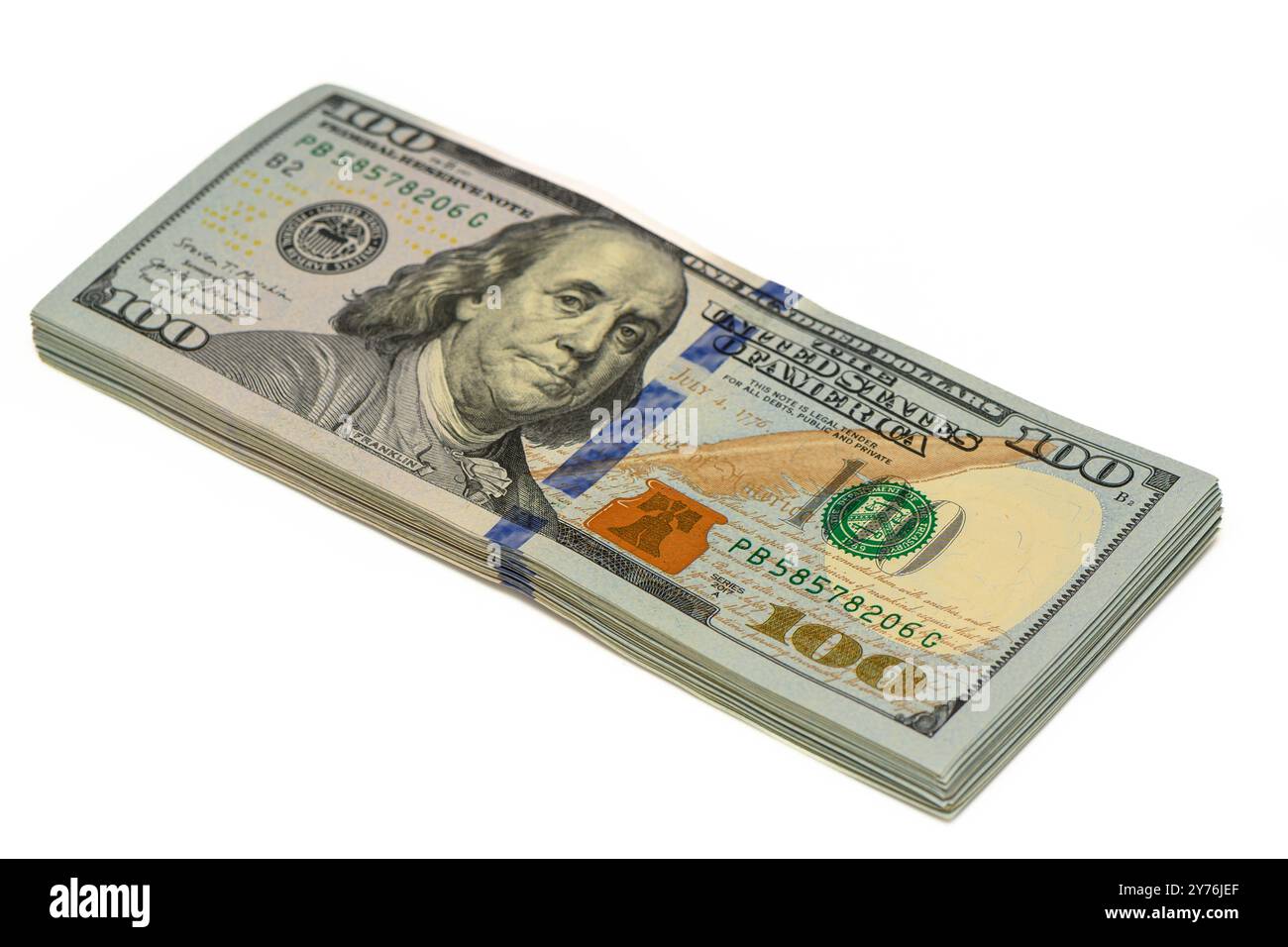US Currency One Dollar Bill Close Up View Stock Photo - Alamy