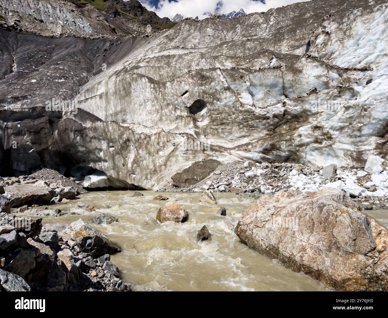 Glacier Stream and Rocky Terrain Stock Photo - Alamy