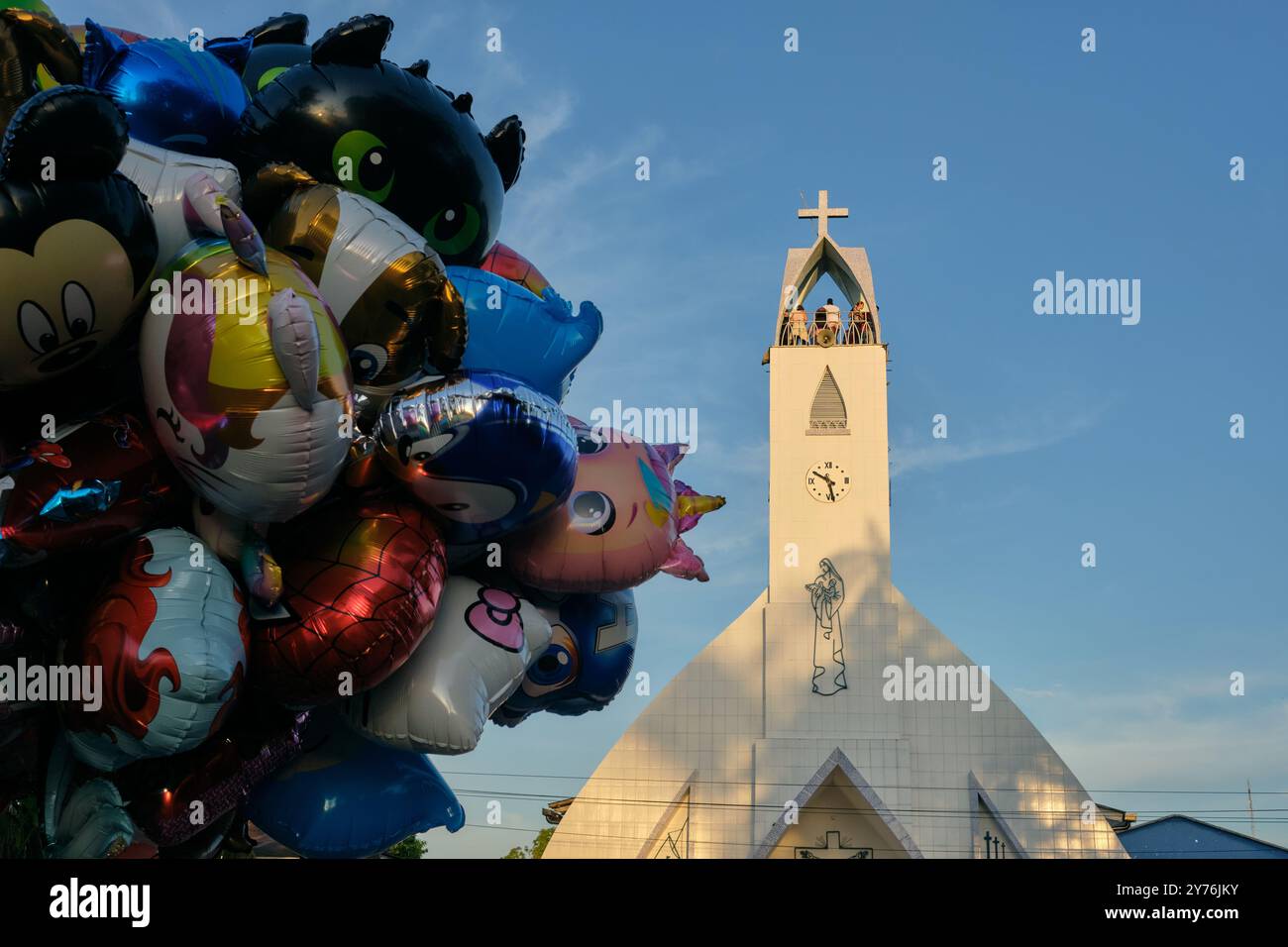Main church in Leticia city centre, colombia amazon forest Stock Photo ...