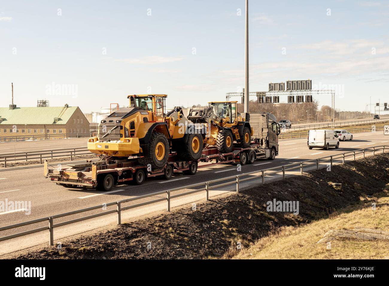 Gothenburg, Sweden - February 27 2023: Volvo wheel loaders being ...