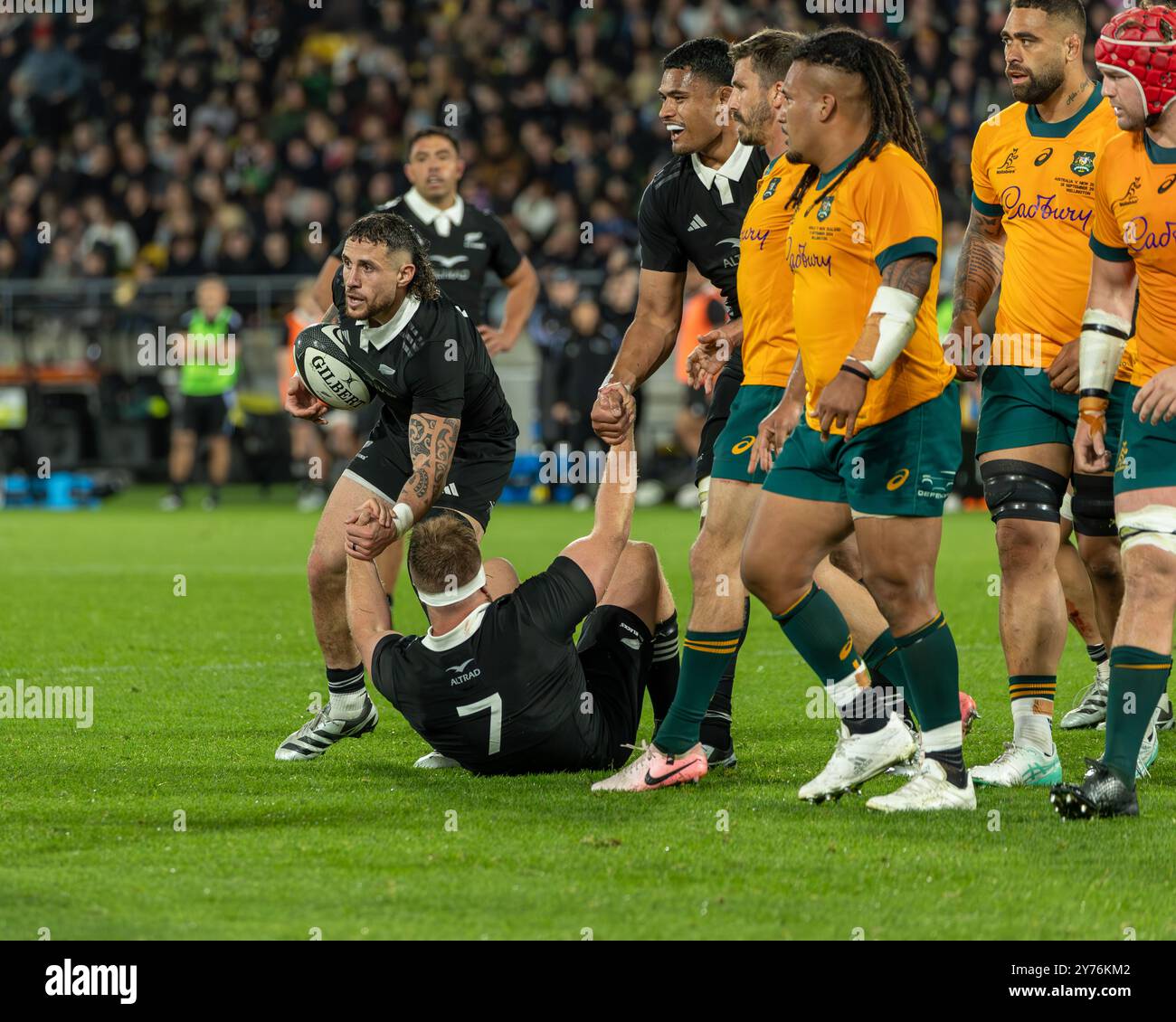 Wellington, New Zealand. 28th Sep, 2024. All Black halfback TJ Perenara ...