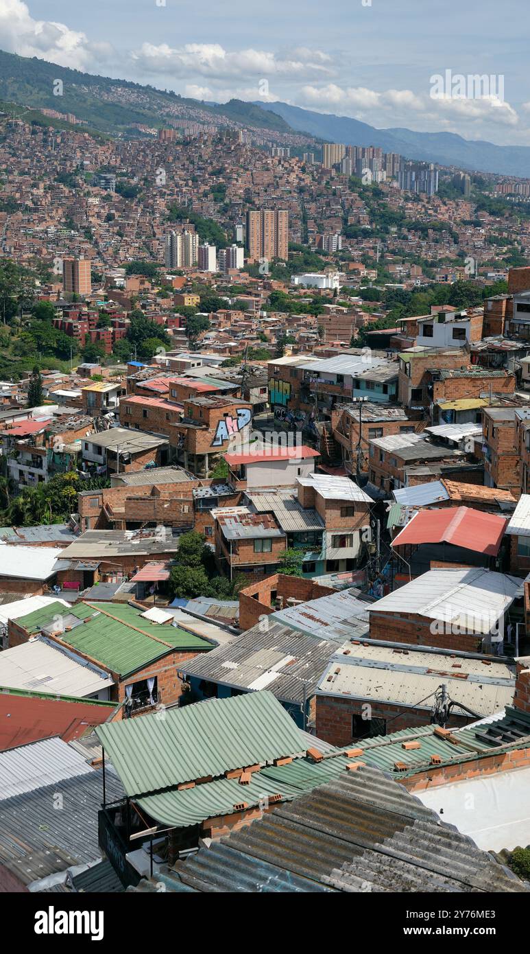 Aerial view of Medellin city from Comuna 13 Stock Photo - Alamy