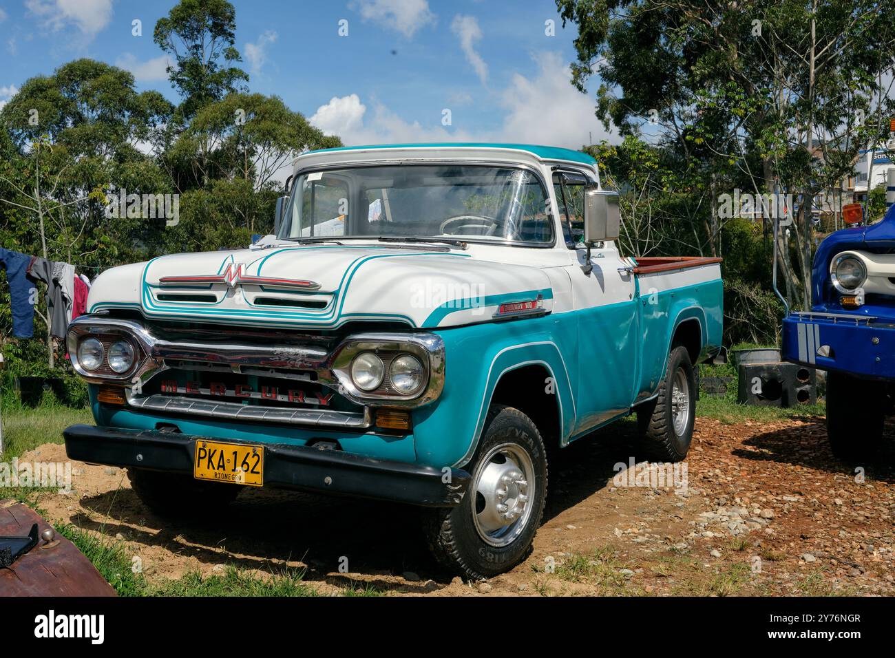 Restored custom cab truck in Colombia Stock Photo - Alamy