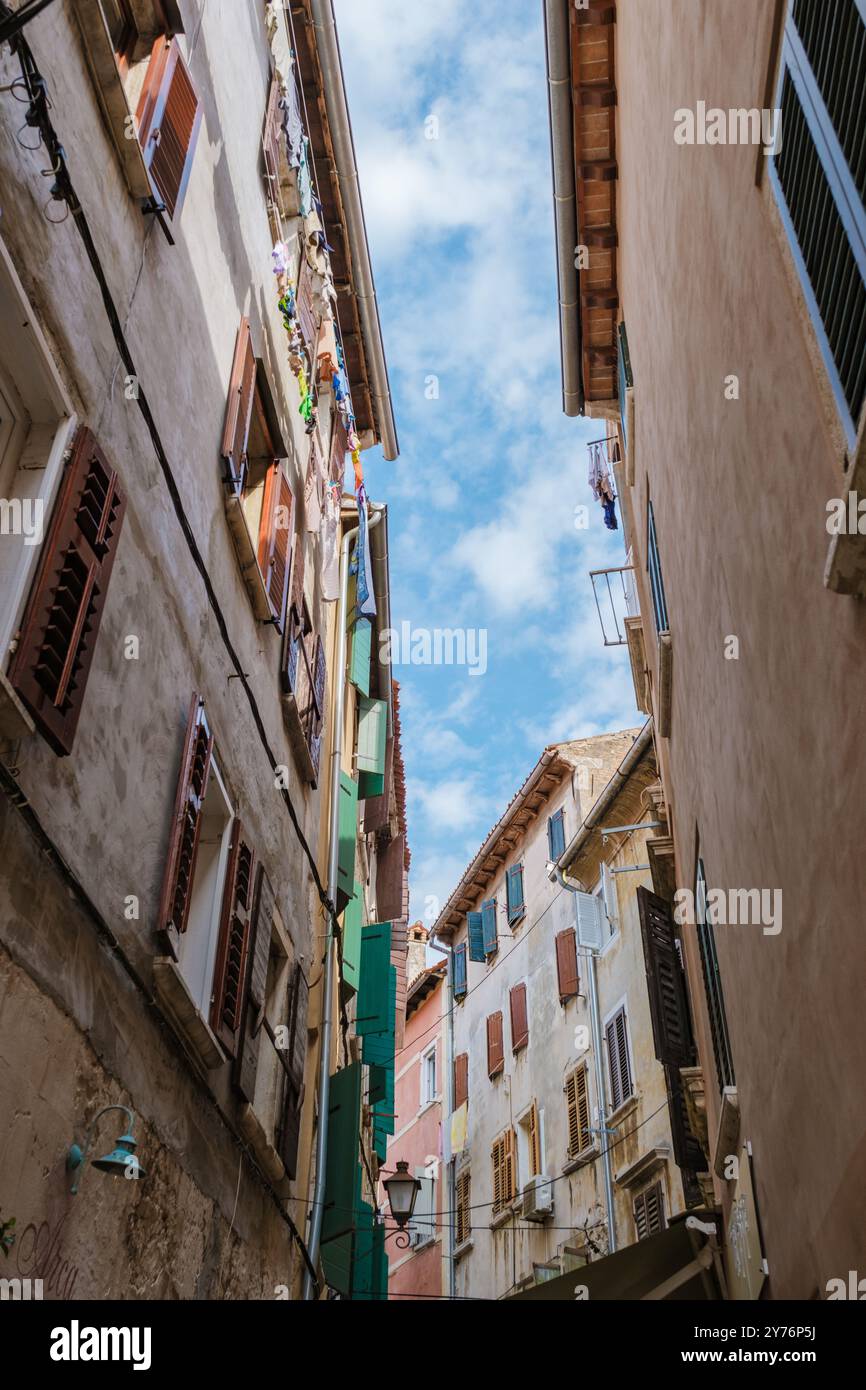 Wander through the charming alleyways of Rovinj, where vibrant facades ...