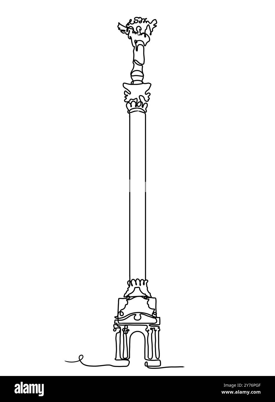 Sketch of Independence Monument on white background Stock Photo - Alamy