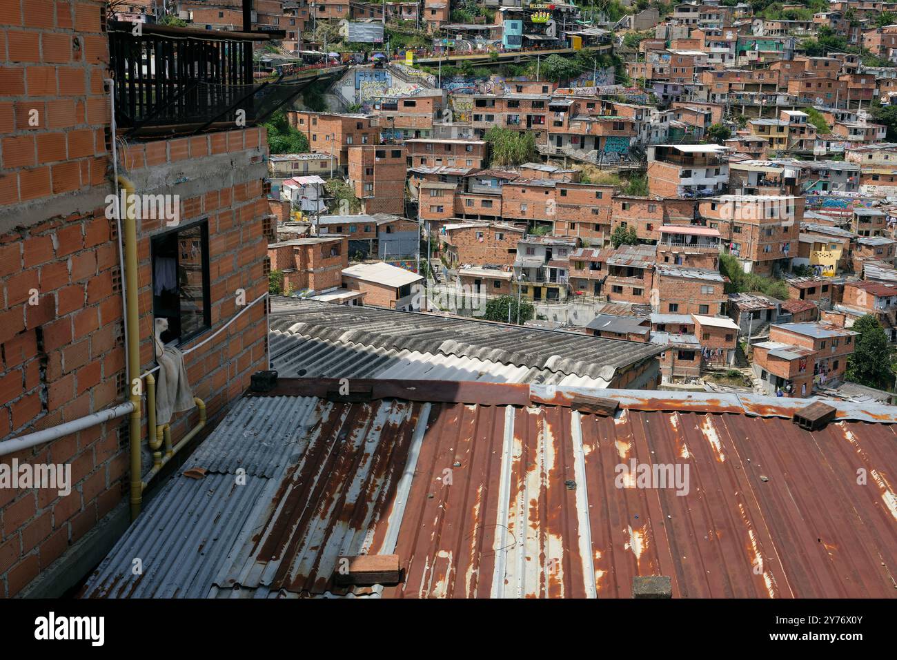 Aerial view of Medellin city from Comuna 13 Stock Photo - Alamy